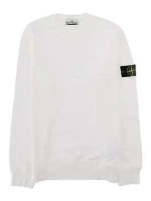 Stone Island Sweatshirt With Logo Detail - White