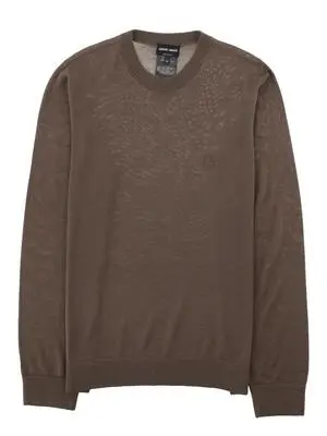 Giorgio Armani Crew Neck Pullover - Brown