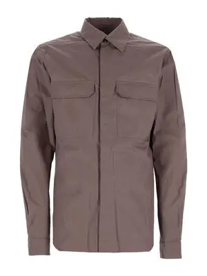Rick Owens Button-up Shirt With Dual Chest Pockets - Brown