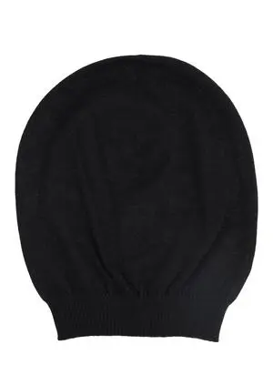 Rick Owens Ribbed Knit Beanie - Black
