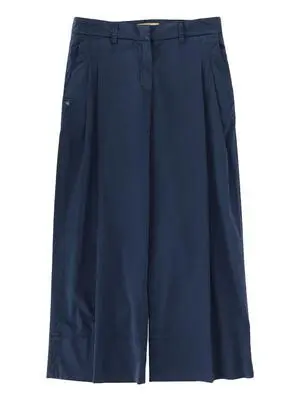 FAY Cotton Blend Pleated Wide-leg Pants - Blue