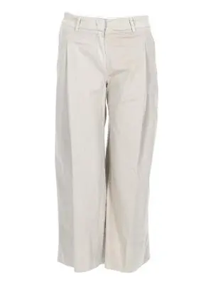 FAY Cotton Elastane Pants - White
