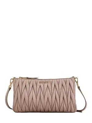 Shopbop Miu Miu Matelassé Shoulder Bag - Neutral