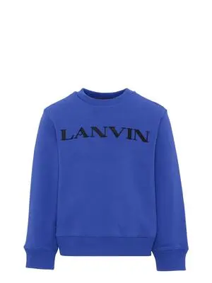 LANVIN Logo Embroidered Sweatshirt - Blue