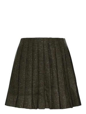 Dior Pleated Mini Skirt With Sequin Embroidery - Black