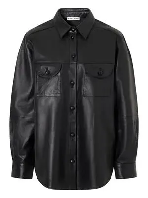 BLAZÉ MILANO Berber Leather Shirt - Black