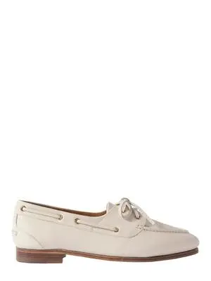 Bally Leather Boat Shoes - Ivory