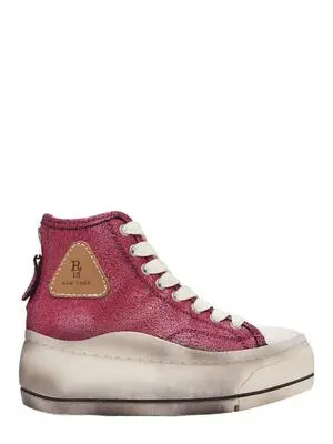 R13 High-top Sneakers - Cracked Pink