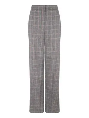 Stella McCartney Plaid Straight-leg Trousers - Grey