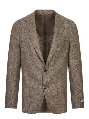 Canali Single-breasted Blazer - Brown