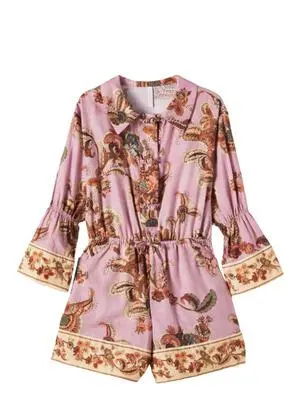 Zimmermann Floral Print Long Sleeve Bodysuit - Pink