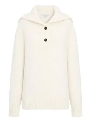 Malo Sailor Collar Button-up Knit - No