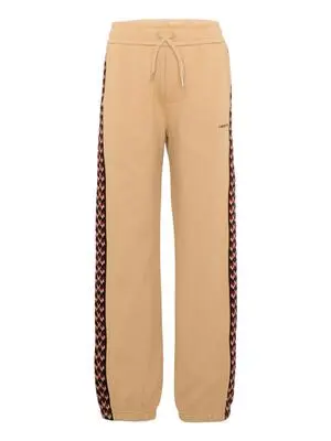 LANVIN Geometric Stripe Detail Track Pants - Beige