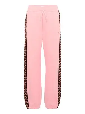 LANVIN PETITE Drawstring Track Pants With Geometric Stripes - Pink
