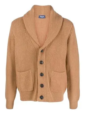 DRUMOHR Shawl Collar Buttoned Cardigan - Vicuna