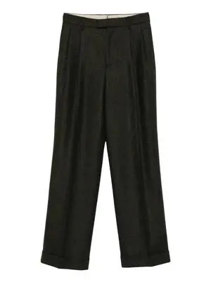 BERWICH Pleated Cuffed Trousers - Grey