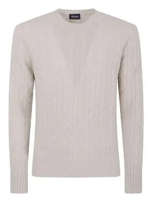 DRUMOHR Cable Knit Sweater - White