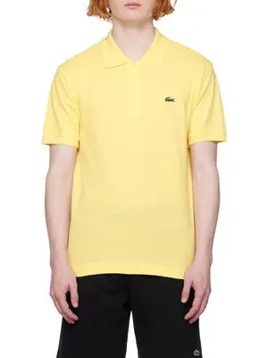Lacoste Logo Button Polo Shirt - Yellow