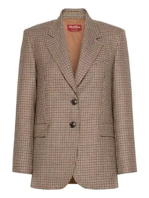 Max Mara Single-breasted Wool Twill Blazer - Multicolor