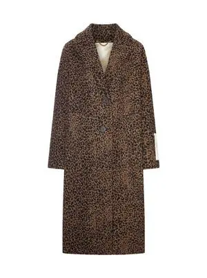 GOLDEN GOOSE Leopard-print Long Coat - Multicolor