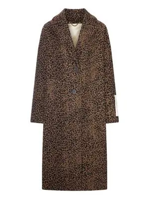 GOLDEN GOOSE Leopard-print Long Coat - Multicolor