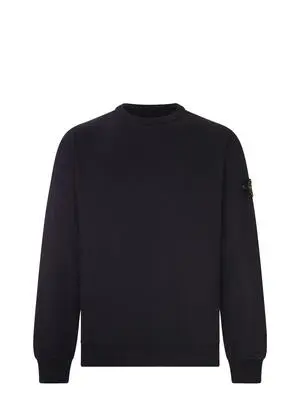 Stone Island Cotton Crew-neck Sweatshirt - Black