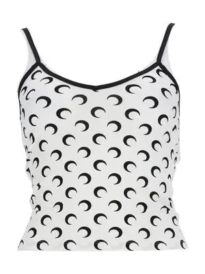 MARINE SERRE Moon Print Jersey Top - White
