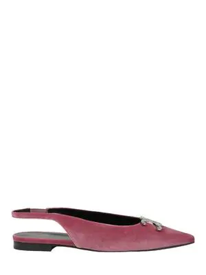 Celine Alma Triomphe Velvet Flat Slingback - Multicolor