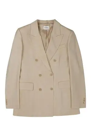 P.a.r.o.s.h Double-breasted Viscose Blazer - Cream
