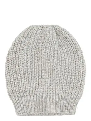 BRUNELLO CUCINELLI Cashmere And Silk Knit Hat With Sequin Appliqués