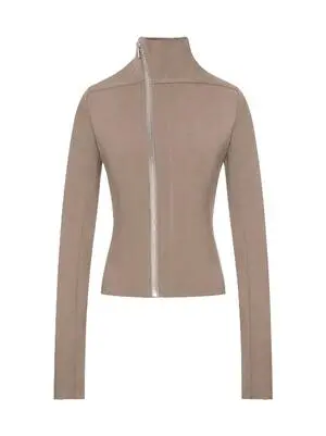 Rick Owens Fitted Jacket With Asymmetrical Zip - Gray