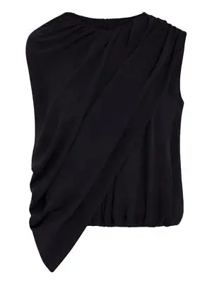 Balenciaga Cady Cape Top - Black