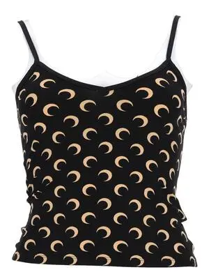 MARINE SERRE Moon Print Jersey Top - Black