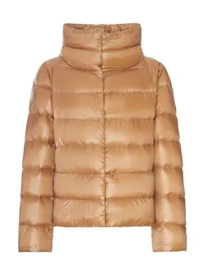 Herno Padded Down Jacket With Wrap-around Collar - Brown