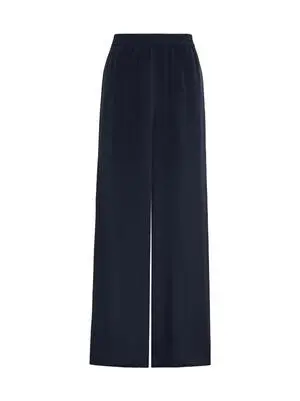 Max Mara Soft Silk Wide-leg Trousers - Blue