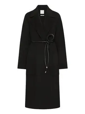 Sportmax Oversized Double Wool Coat - Black