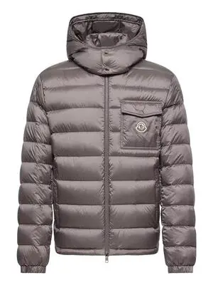 Moncler Verith Short Hooded Puffer Jacket - Gray