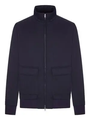 Herno Wool-blend Zip-up Bomber Jacket - Blue