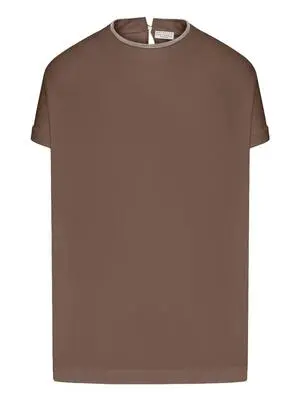 BRUNELLO CUCINELLI BRUNELLO CUCINELLI Jersey T-Shirt With Monili Embellishment