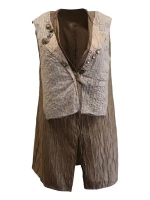 SANIYA KHAN Saniya Khan Charcoal Silver Vest