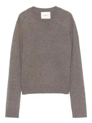 LISA YANG Crew Neck Long Sleeve Cashmere Jumper - Brown