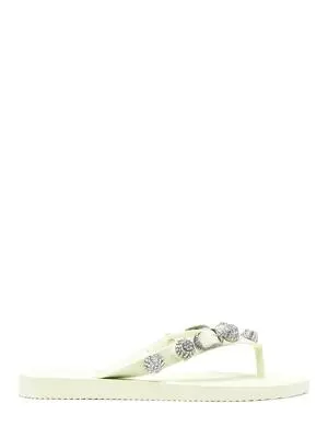 Balenciaga Embellished Thong Sandals - Green