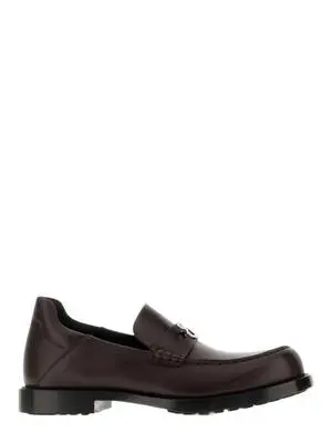 Balenciaga Dark Leather Loafers - Brown