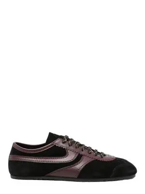 Dries Van Noten Low-top Sneakers With Suede Paneling - Black