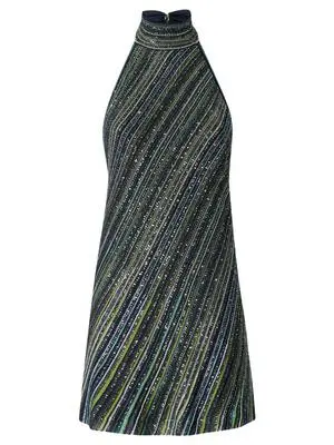 Missoni Sequin Embellished Halterneck Mini Dress - Green