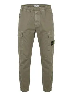 Stone Island Cotton Cargo Trousers - Green