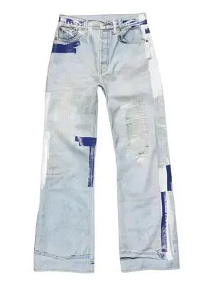 Acne Studios Straight-leg Trousers With Distressed Finish - Blue