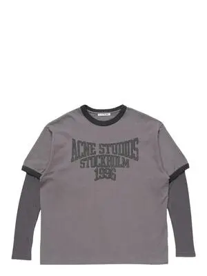 ACNE STUDIOS ACNE STUDIOS Layered Long Sleeve T-Shirt With Logo Print