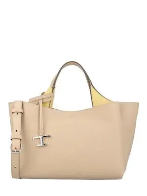 TOD'S Tod's Mini Bag With T-Logo Charm Cream