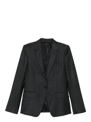 TOM FORD Pinstripe Wool And Mohair Blazer - Black
